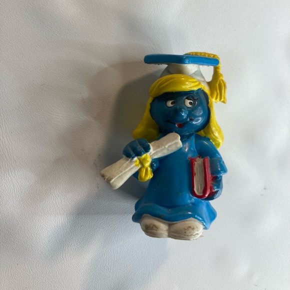 smurf | Toys | Vintage 981 Schleich Peyo Graduation Smurfette Figure W ...
